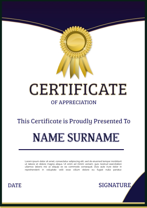 CERTIFICATE Template | PosterMyWall