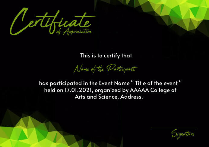 Certificate Template | PosterMyWall