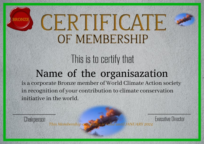 Bronze Certificate Template