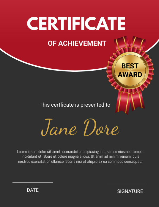 Certificate flyers Template | PosterMyWall