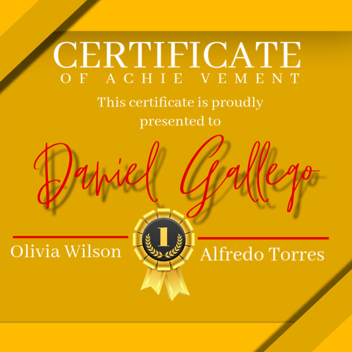 Copy of Certificate Instagram Post | PosterMyWall