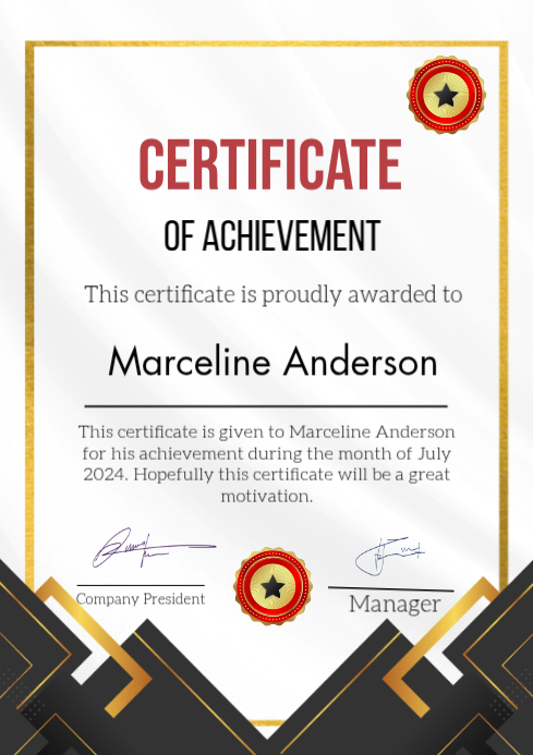 Plantilla de Certificate of achievement 2026 | PosterMyWall