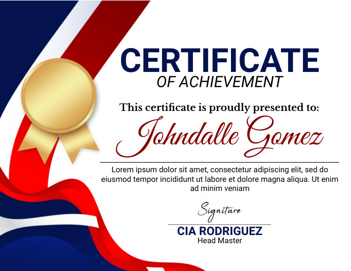 Certificate Of Achievement Ads Template | PosterMyWall
