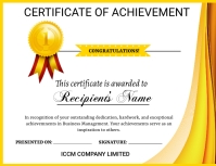 Certificate of achievement flyer template | PosterMyWall
