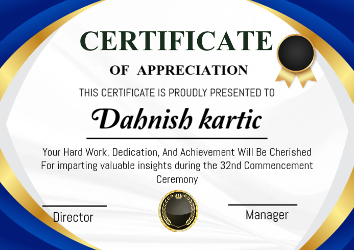 Certificate of achievement award templat Template | PosterMyWall