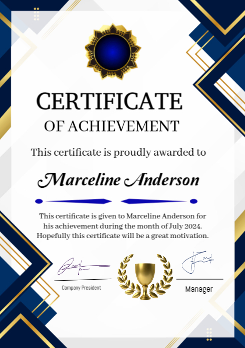 Certificate of achievement award template | PosterMyWall