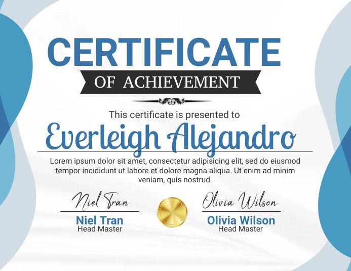 Certificate Of Achievement Template | PosterMyWall