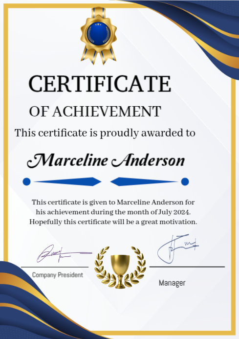 Modèle Certificate of achievement | PosterMyWall