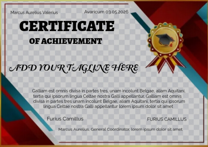 Certificate of achievement Template | PosterMyWall