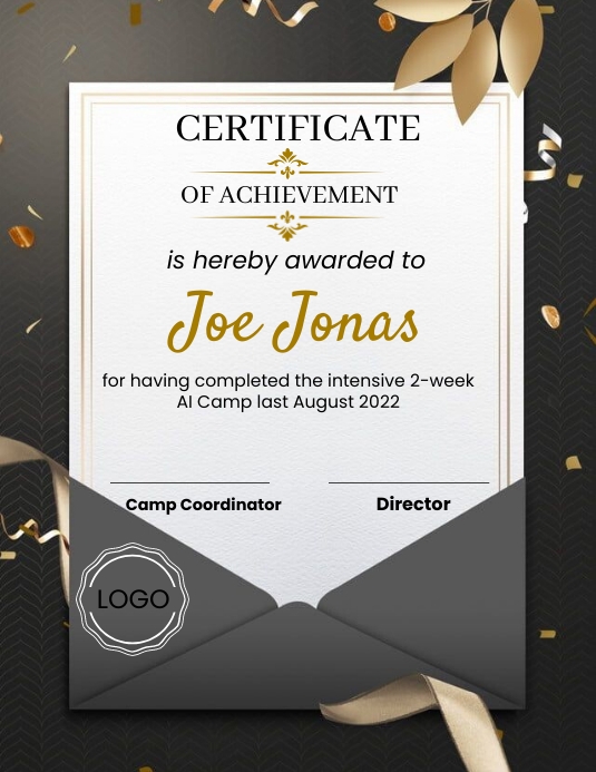 Certificate of Achievement Template | PosterMyWall