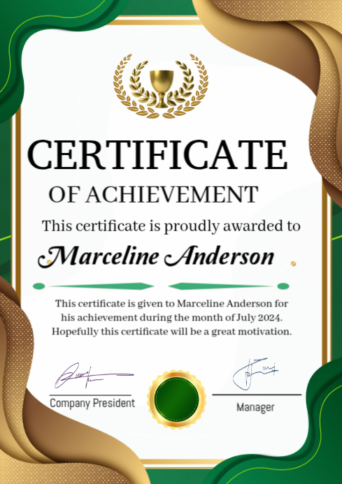 Certificate of Achievement Template | PosterMyWall