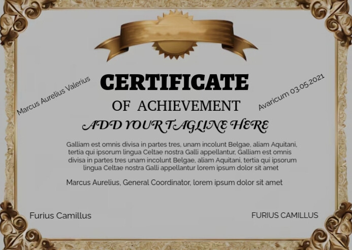 Certificate of achievement Template | PosterMyWall