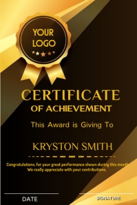 Certificate poster Template | PosterMyWall