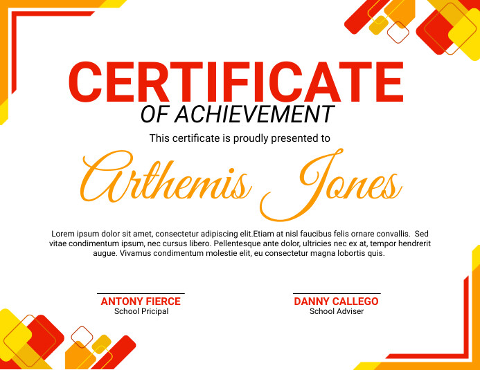 Certificate Of Achievement Template | PosterMyWall