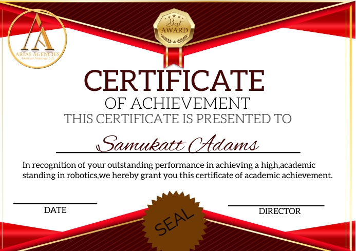 Copy of Certificate of achievement | PosterMyWall