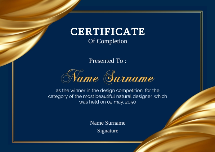 certificate of achievement design template | PosterMyWall