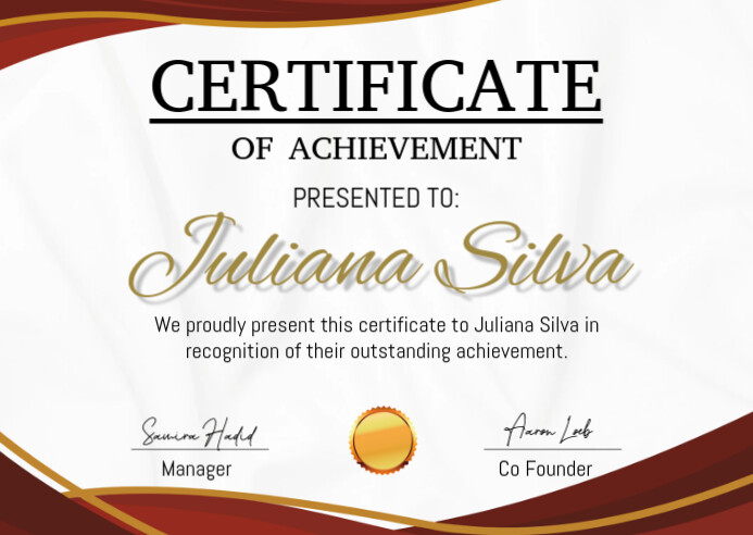 certificate of achievement Template | PosterMyWall
