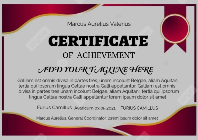 Certificate of achievement Template | PosterMyWall