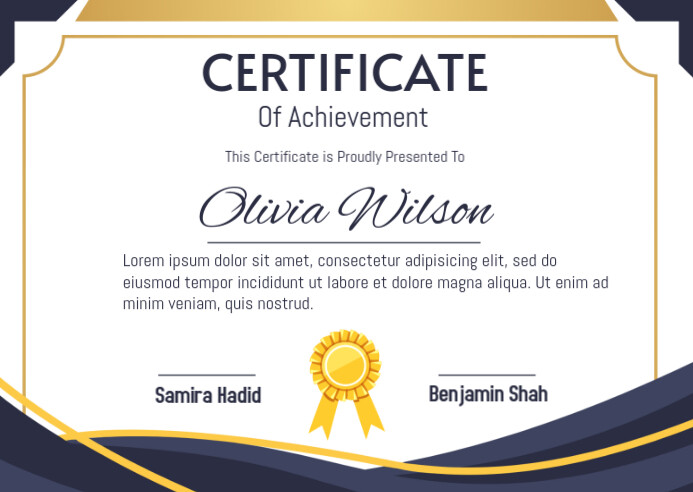 Certificate of achievement Template | PosterMyWall