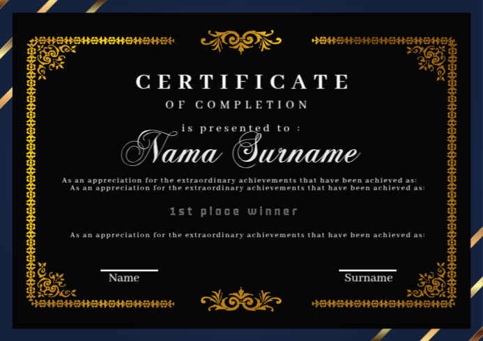 Certificate Of Achievement Design Template | PosterMyWall