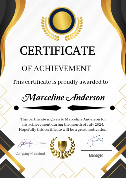 Certificate of Achievement Template | PosterMyWall