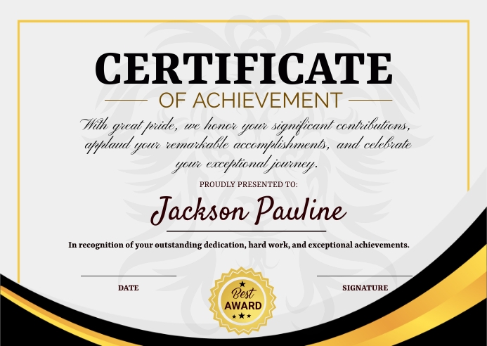certificate of achievement diploma template ( | PosterMyWall