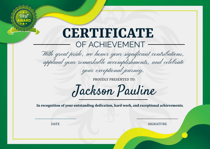 Modèle certificate of achievement diploma template ( | PosterMyWall