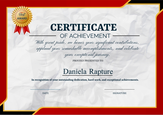certificate of achievement diploma template ( | PosterMyWall