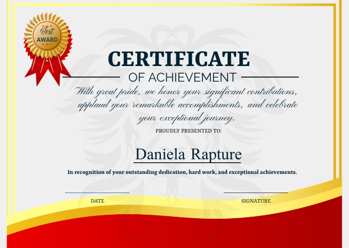 Modèle certificate of achievement diploma template ( | PosterMyWall
