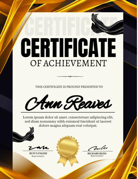 Copy of Certificate of achievement flyer | PosterMyWall