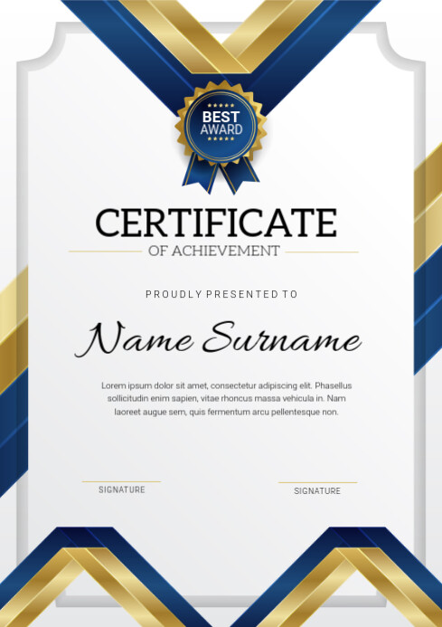 Plantilla de Certificate Of Achievement Flyer | PosterMyWall
