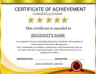 Certificate of achievement award flyer Template | PosterMyWall