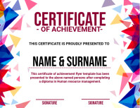certificate of achievement flyer template | PosterMyWall