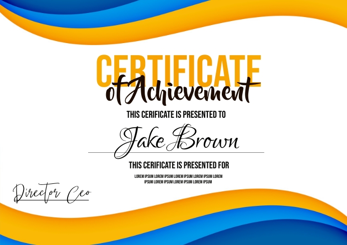 certificate of achievement FLYER TEMPLATE | PosterMyWall