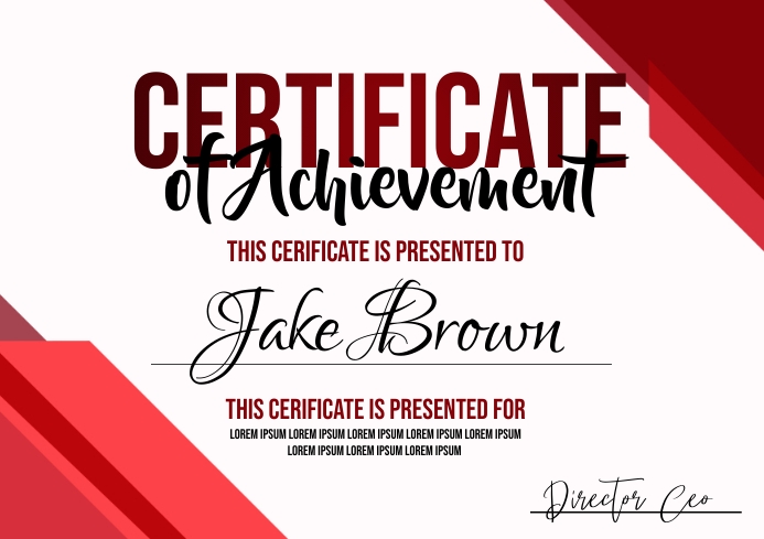 certificate of achievement FLYER TEMPLATE | PosterMyWall