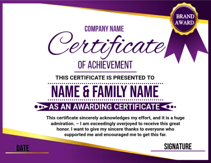 Copy of certificate of achievement flyer template | PosterMyWall