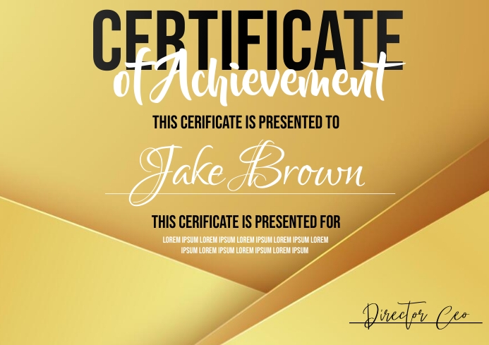 certificate of achievement FLYER TEMPLATE | PosterMyWall