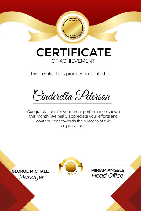 Certificate of Achievement/Participation Template | PosterMyWall