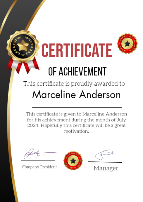 Certificate of achievement poster Template | PosterMyWall
