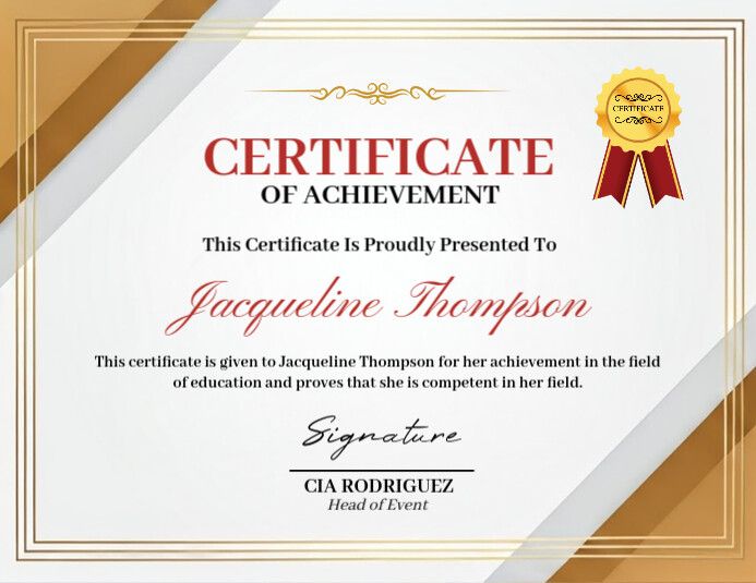 certificate of achievement template | PosterMyWall