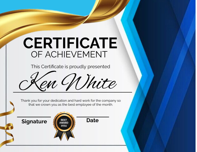 Plantilla de Certificate of Achievement White Flyer | PosterMyWall