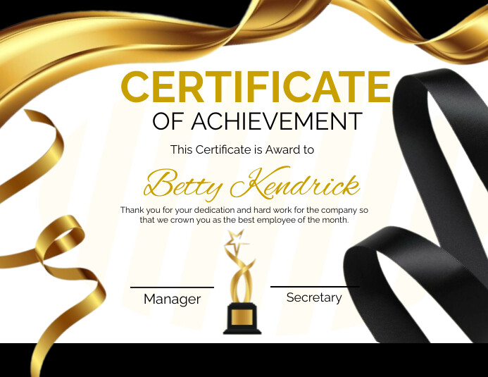 Certificate of Achievement White Flyer Template | PosterMyWall