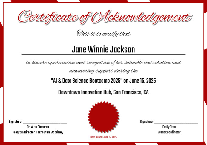 Certificate of Acknowledgement Template | PosterMyWall