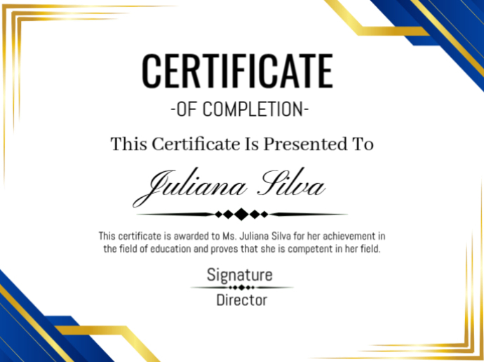 Certificate of application award template poster | PosterMyWall