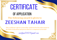 Certificate of application Template | PosterMyWall