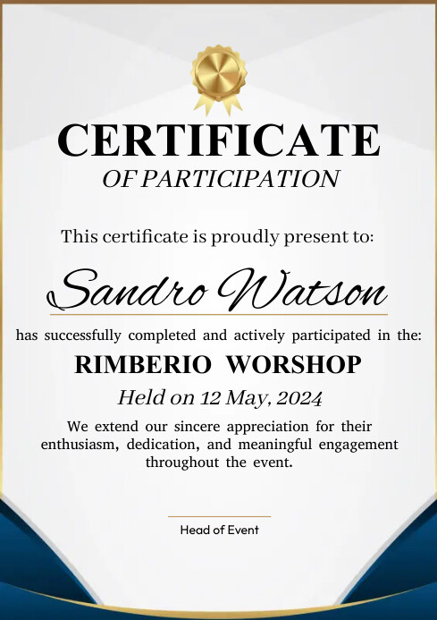 Certificate of Application Template | PosterMyWall