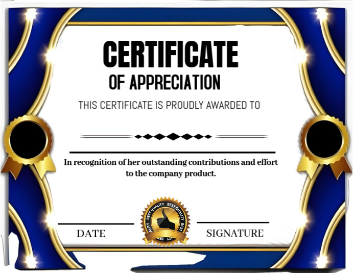 Certificate of application design Template | PosterMyWall