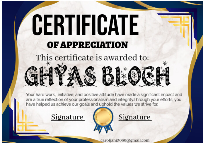 Certificate of appreciation 2025 Template | PosterMyWall