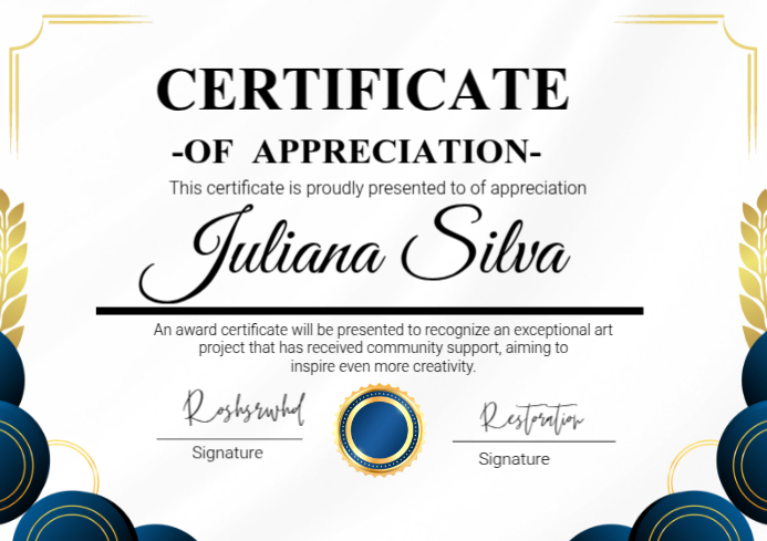 Certificate of appreciation 2025 Template | PosterMyWall