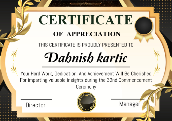 Certificate of appreciation 2026 Template | PosterMyWall